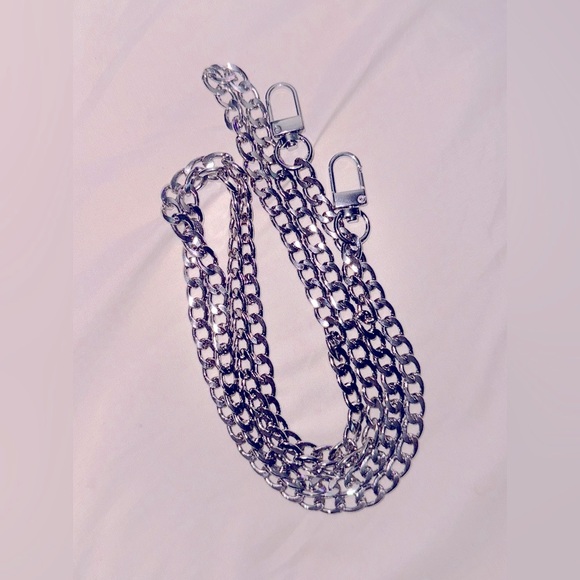 Bags | 48in Silver Crossbody Chain Strap New | Poshmark